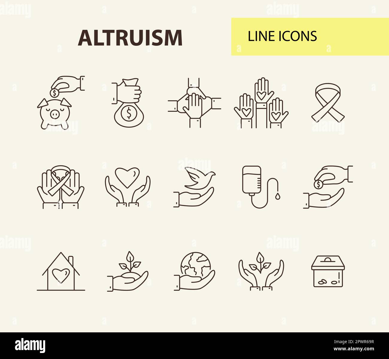 Altruism icons Stock Vector Images - Alamy
