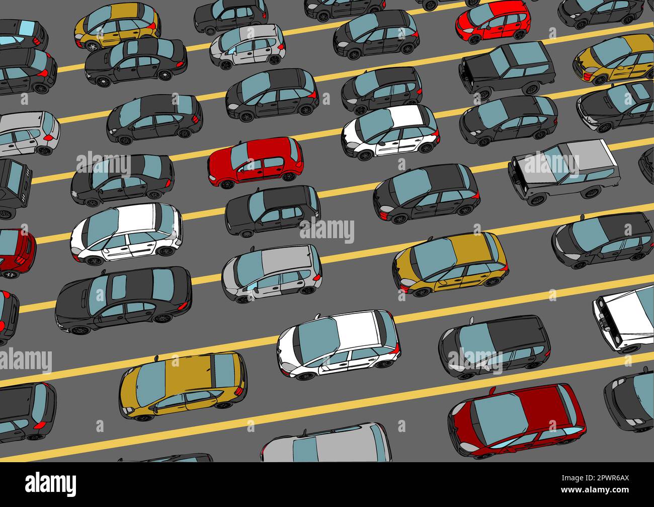 cars vector llustration. abstract road vector illustration Stock Photo ...