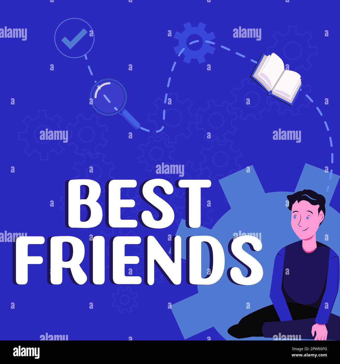 Writing displaying text Best Friends, Word for A person you value above ...