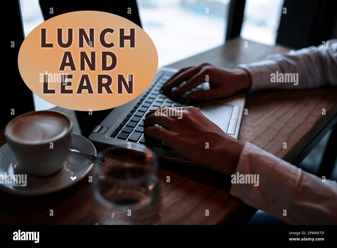 Sign displaying Lunch And Learn, Business idea Have meal and study ...