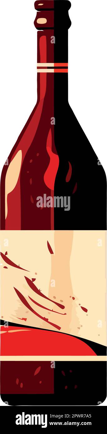 Red wine bottle label design Stock Vector Image & Art - Alamy