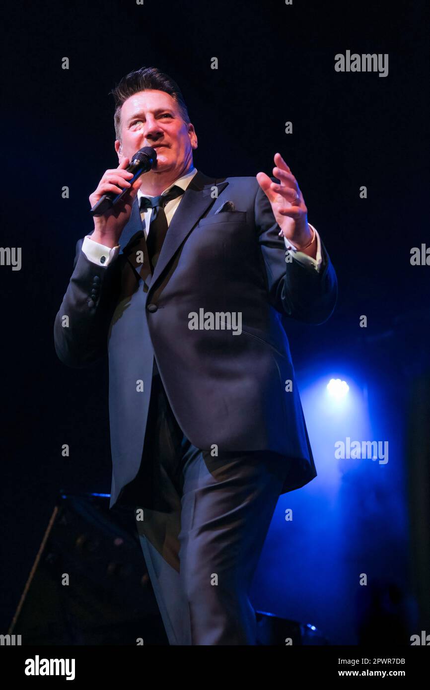 Tony Hadley performing at the Cheltenham Jazz Festival, April 29, 2023 ...