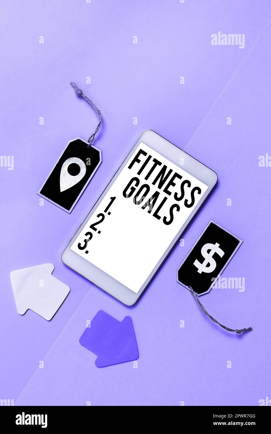 Inspiration showing sign Fitness Goals, Conceptual photo Loose fat ...