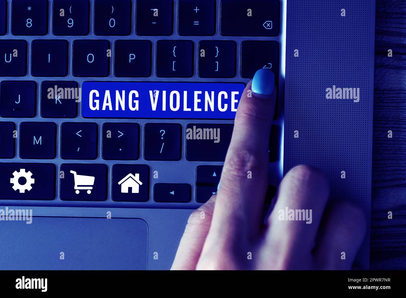 Conceptual caption Gang Violence, Word for infringement of the laws ...