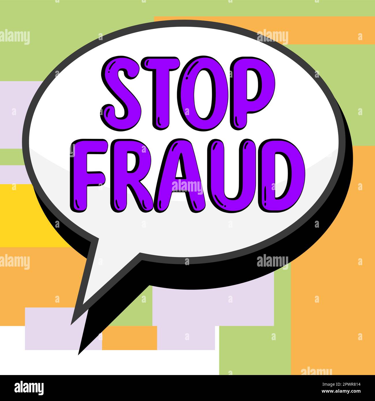 Sign displaying Stop Fraud, Business idea campaign advices people to ...