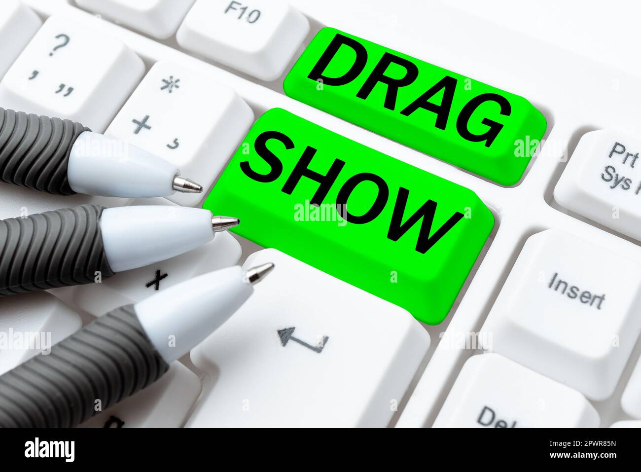 Hand writing sign Drag Show, Business idea competitive event where two ...