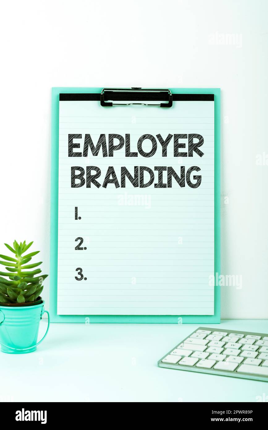 Text caption presenting Employer Branding, Internet Concept Process of ...