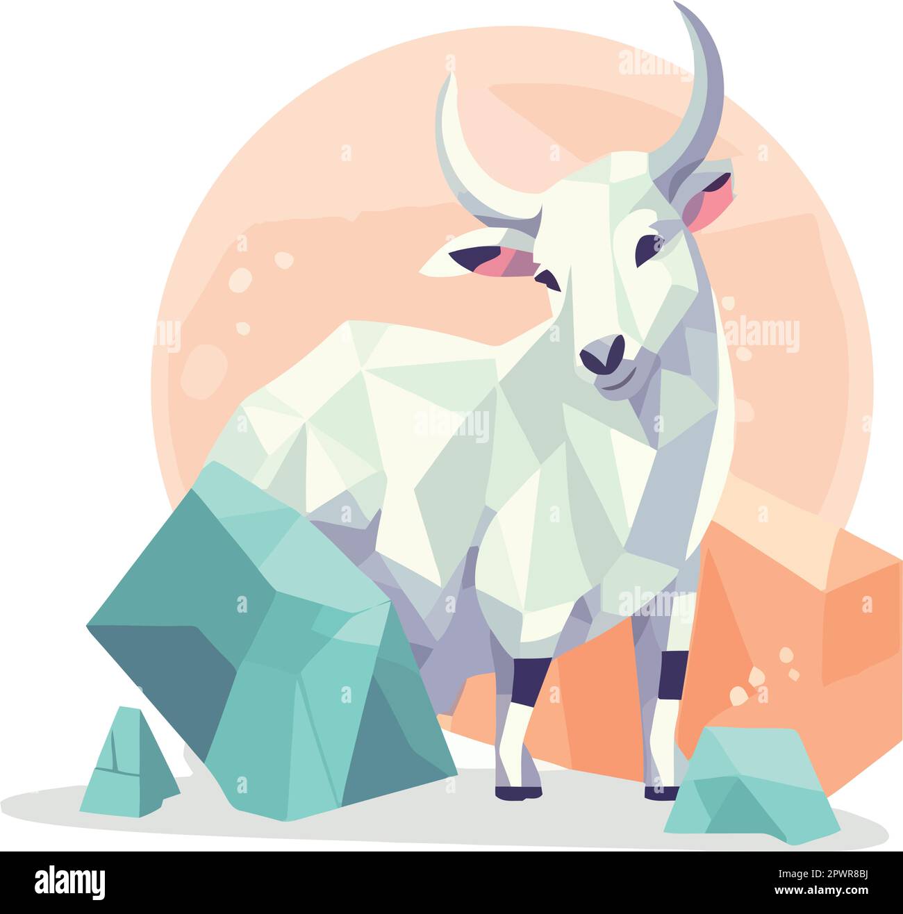 Cute cow on farm backdrop Stock Vector Image & Art - Alamy