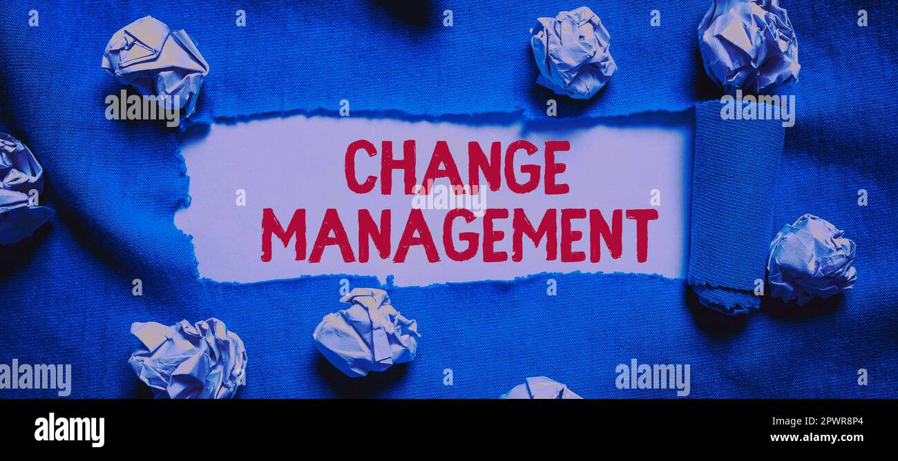 Conceptual display Change Management, Business idea Replacement of ...