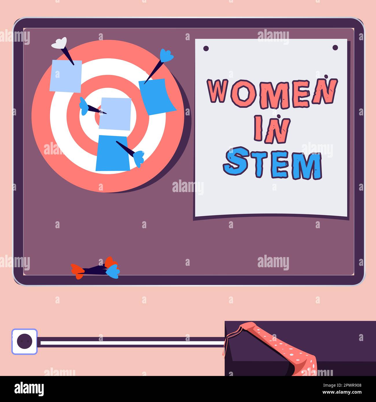 Text caption presenting Women In Stem, Word Written on Science ...