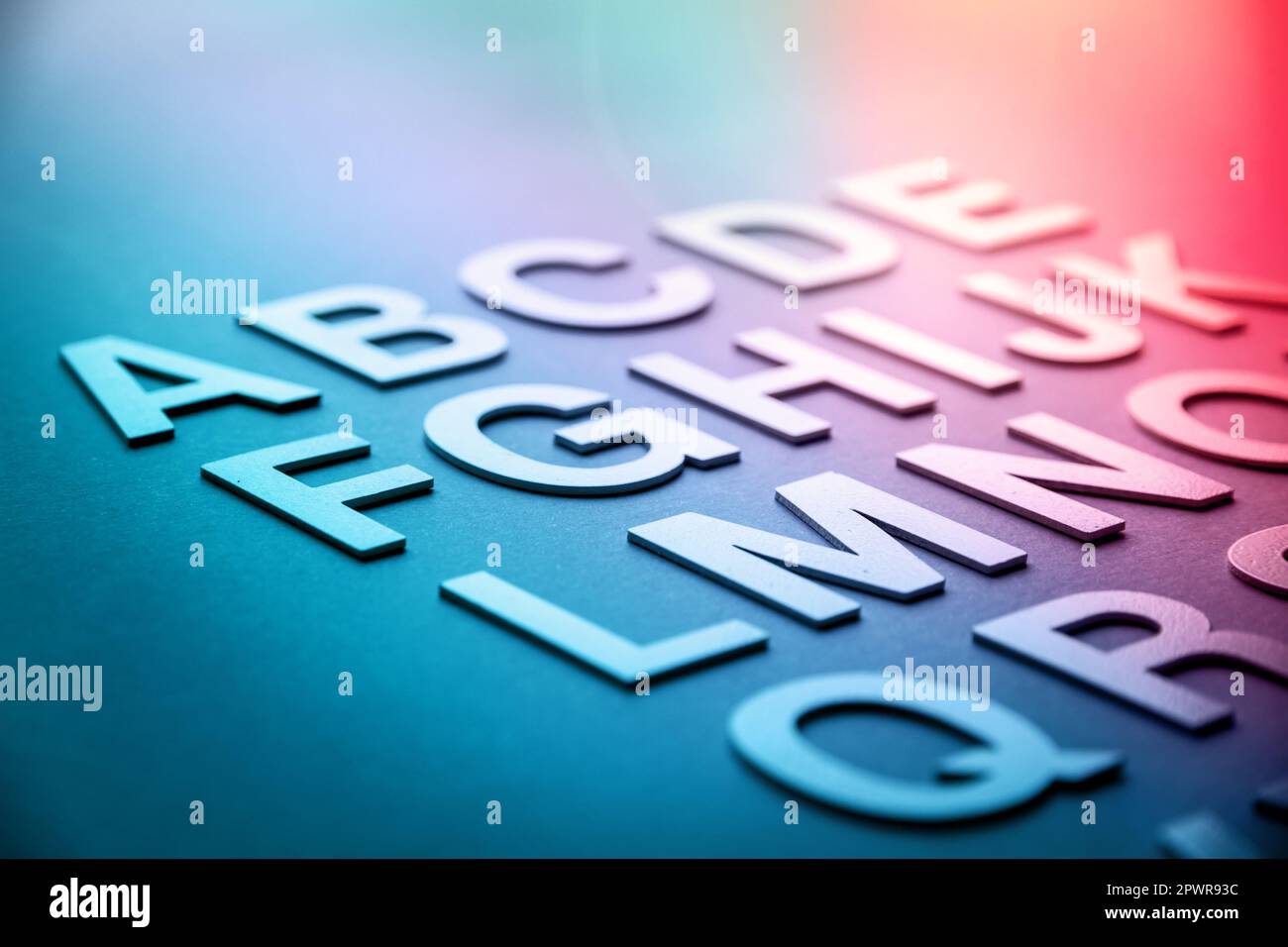 Alphabet made with solid letters. closeup view Stock Photo - Alamy