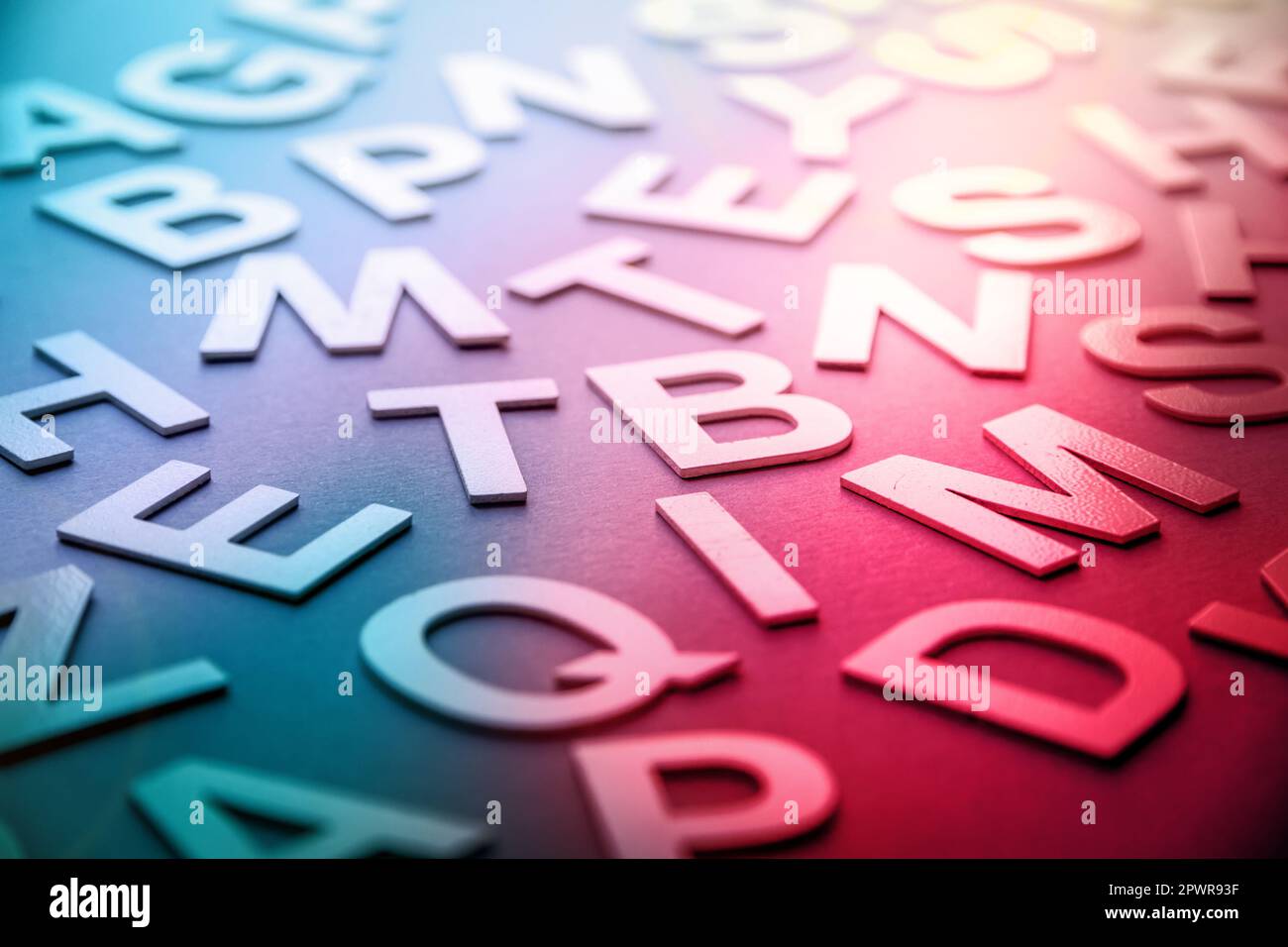 Mixed solid letters pile closeup photo. Education background concept ...