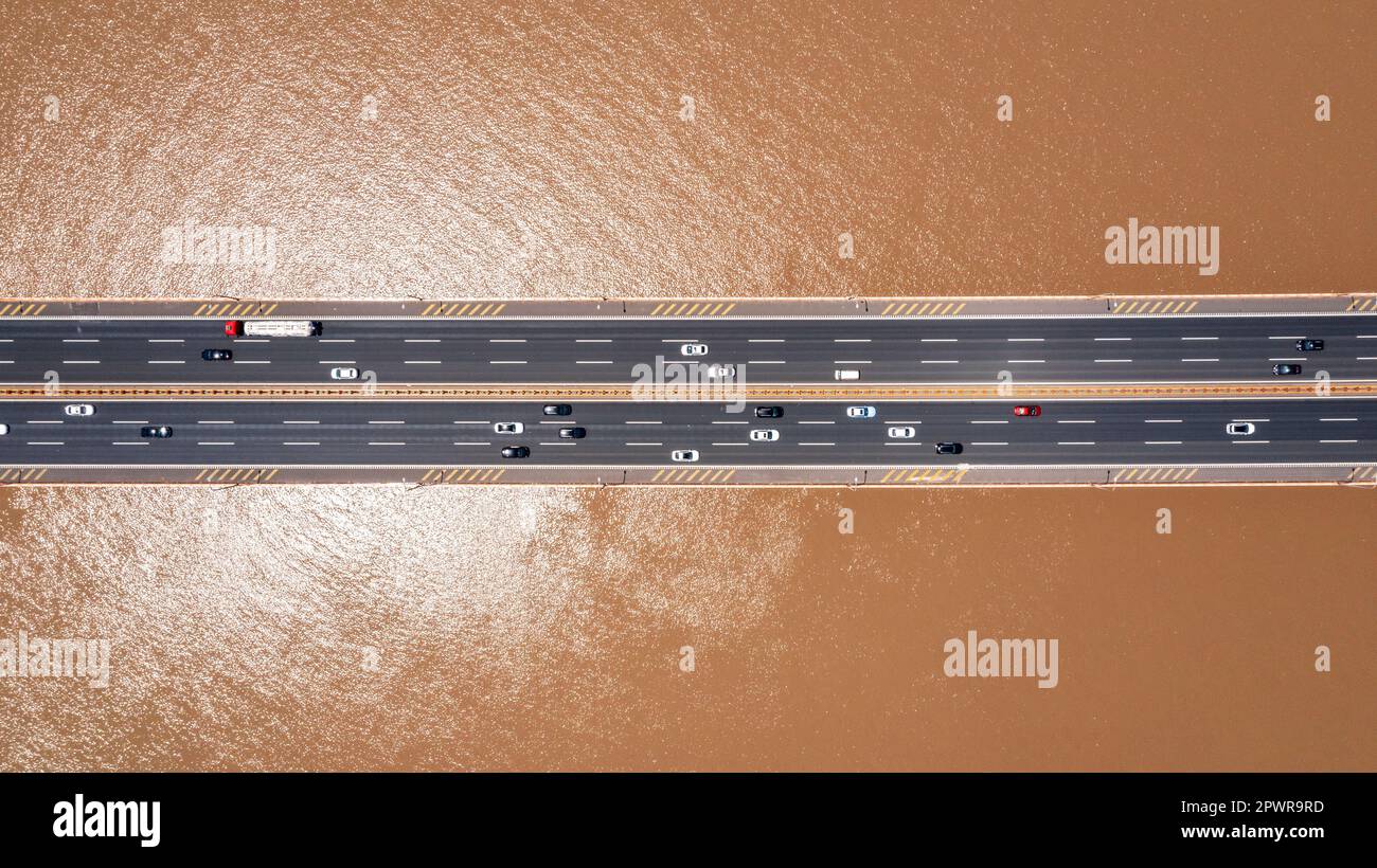 NINGBO, CHINA - MAY 1, 2023 - An aerial photo shows the Hangzhou Bay ...