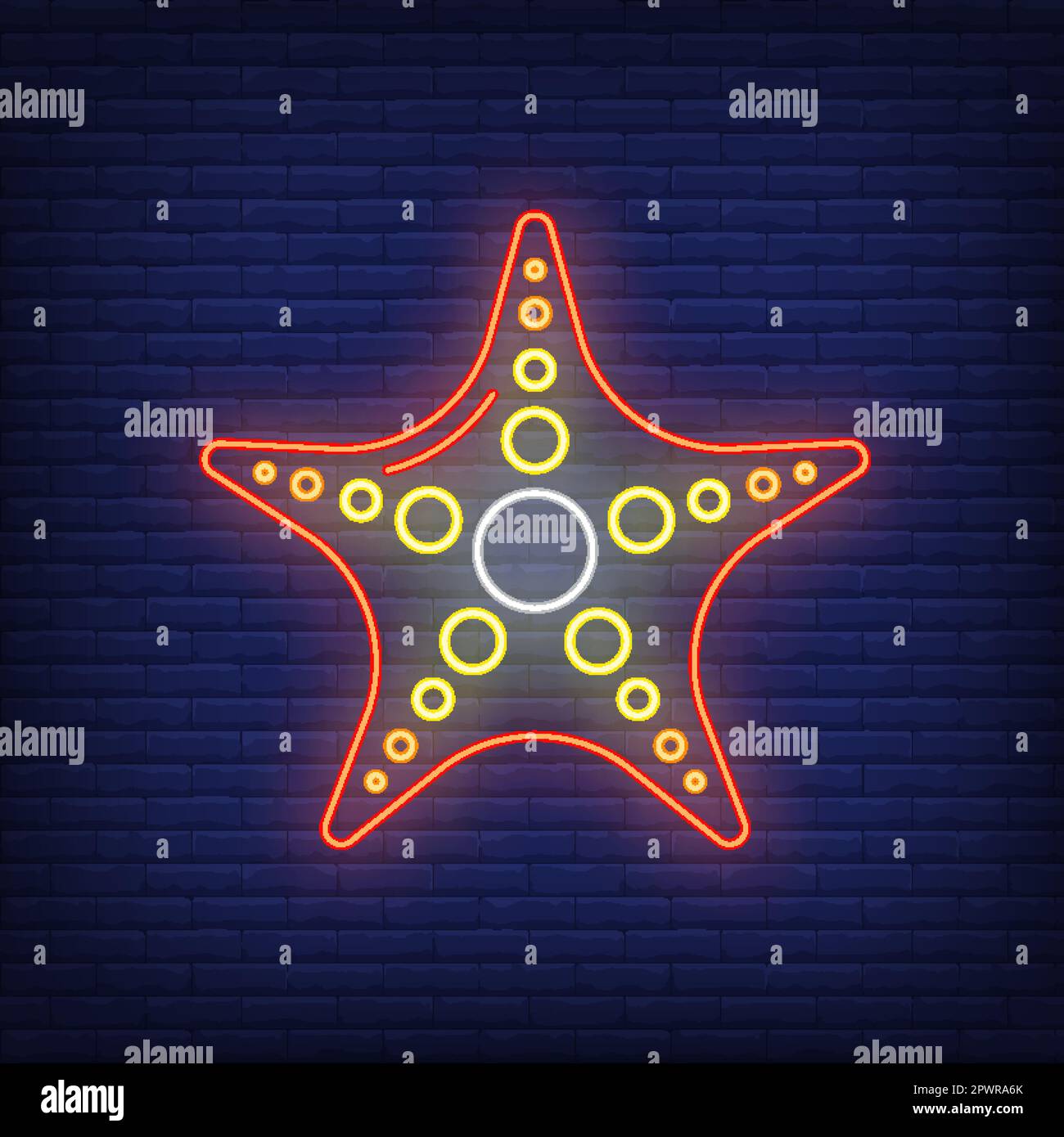 Red starfish neon sign Stock Vector Image & Art - Alamy