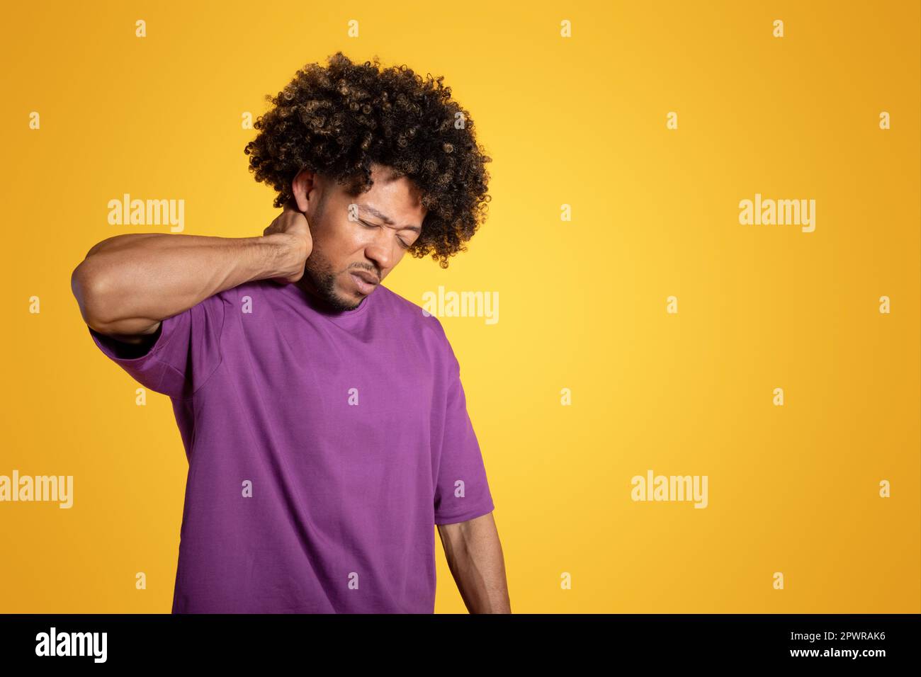 Guy stretching neck muscle hi-res stock photography and images - Alamy