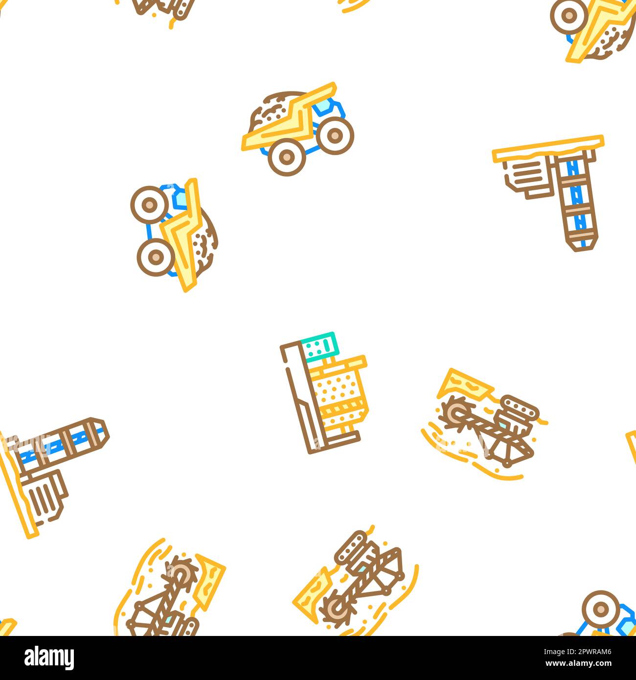 steel production industry metal vector seamless pattern thin line ...