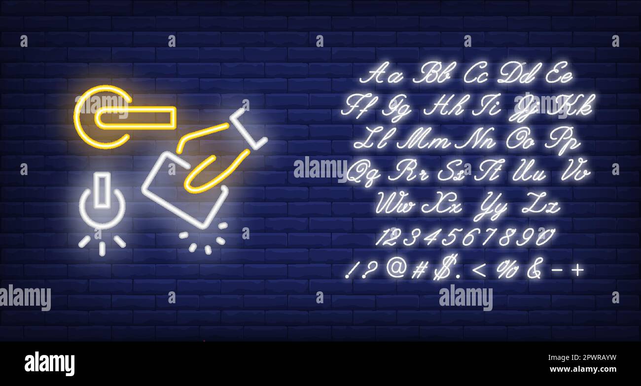 Security card neon sign Stock Vector Image & Art - Alamy