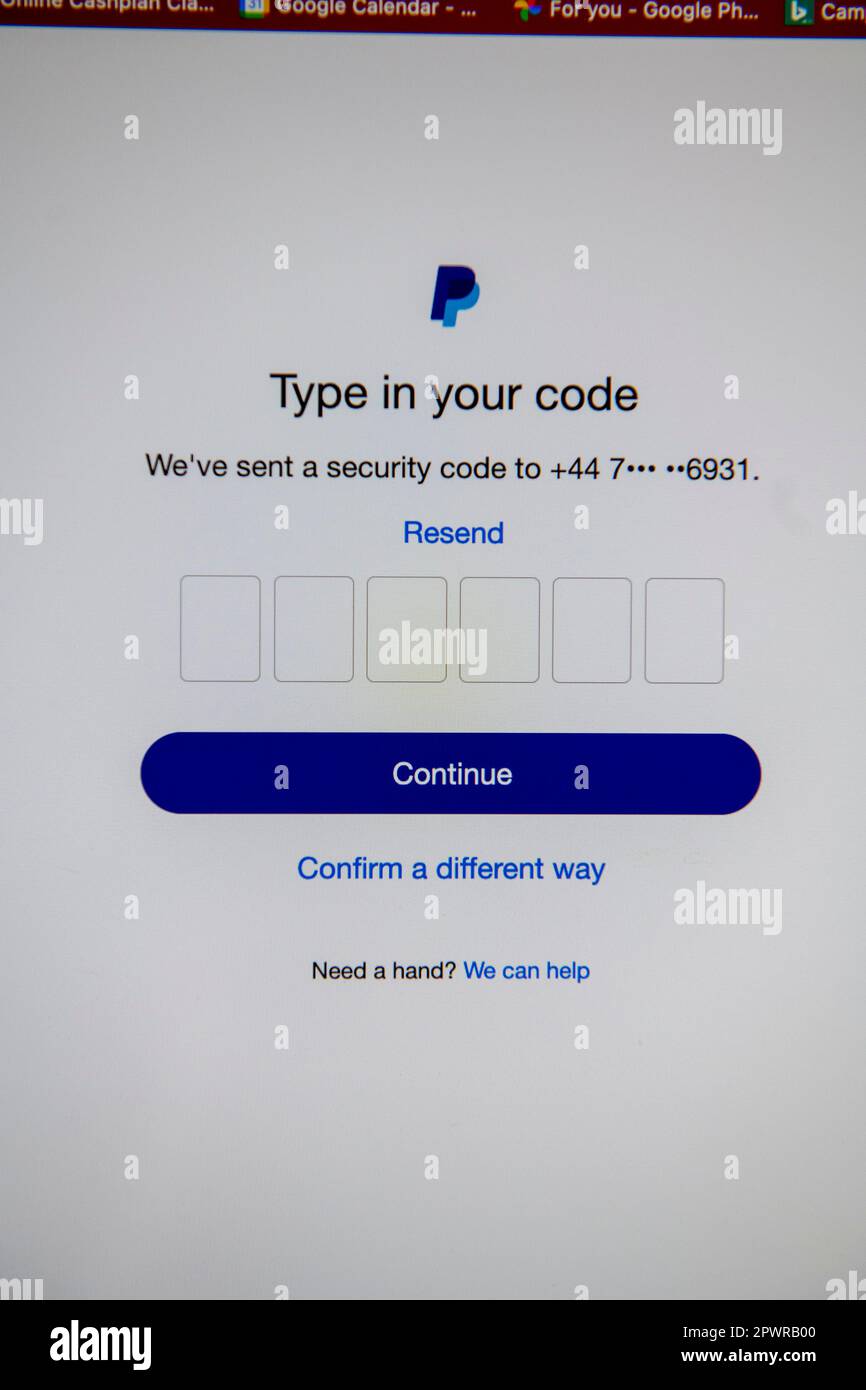 Paypal Security Code On Mobile And Computer Screen Payment Safety 1179