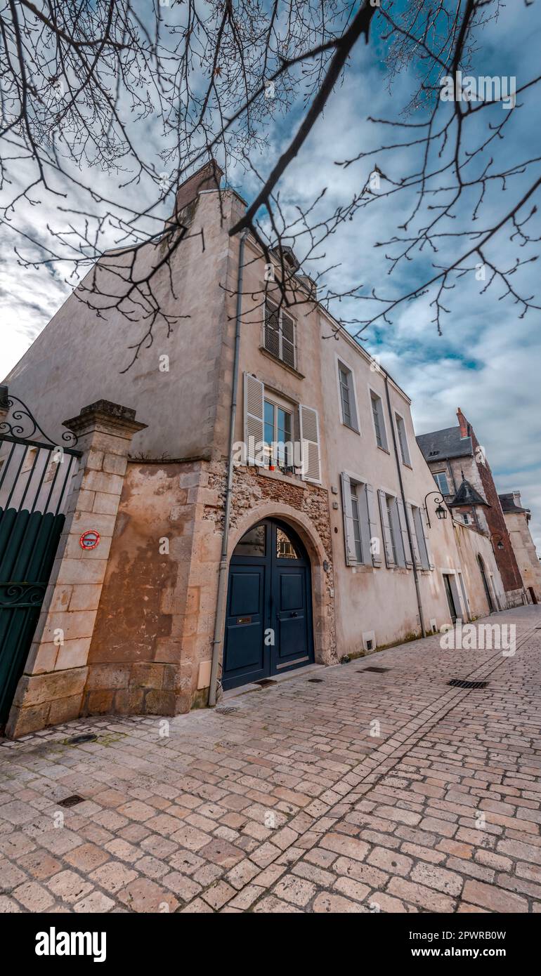Orleans, France - JAN 21, 2022: Street view with typical architecture ...