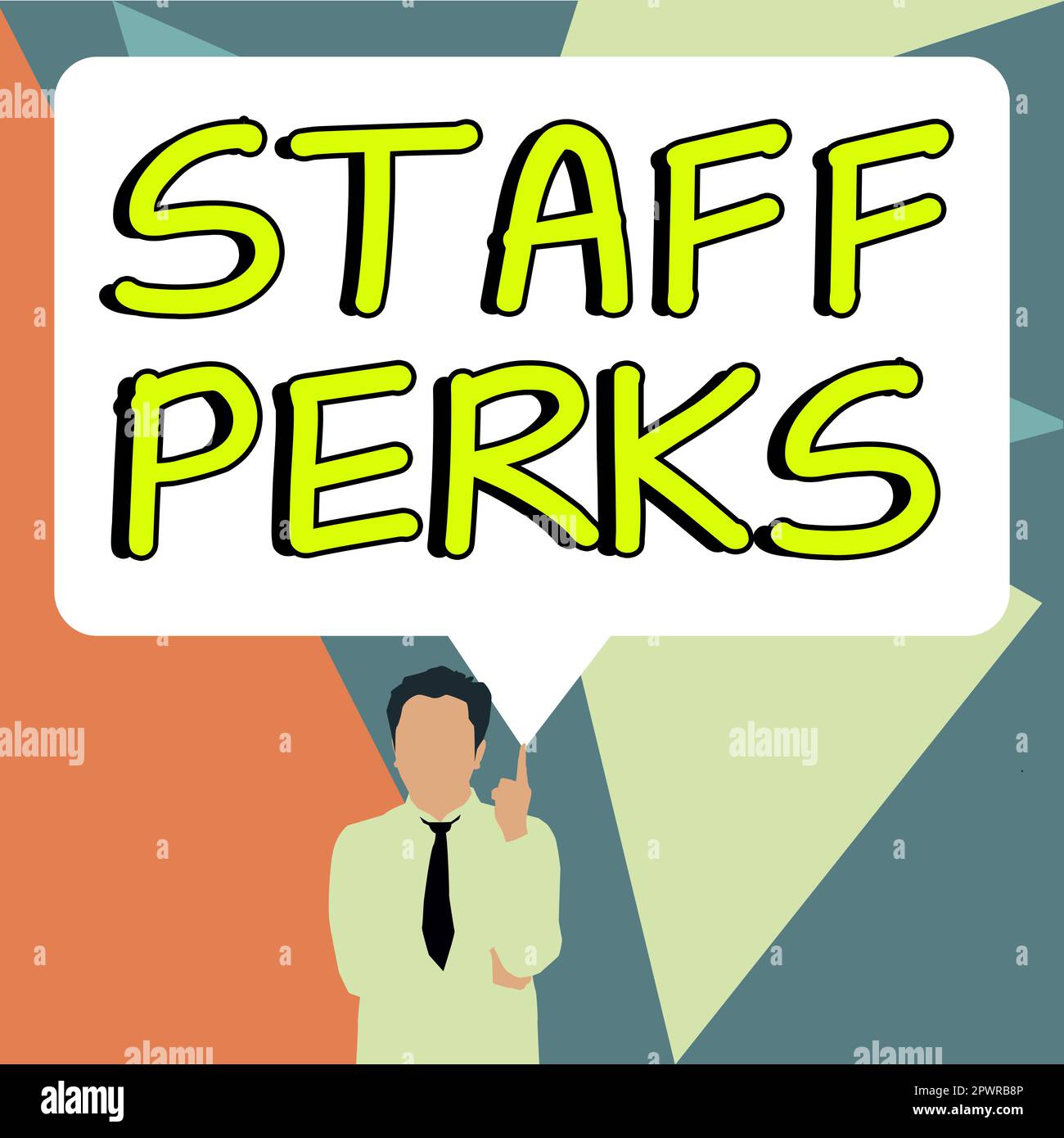 Sign displaying Staff Perks, Word Written on Workers Benefits Bonuses ...