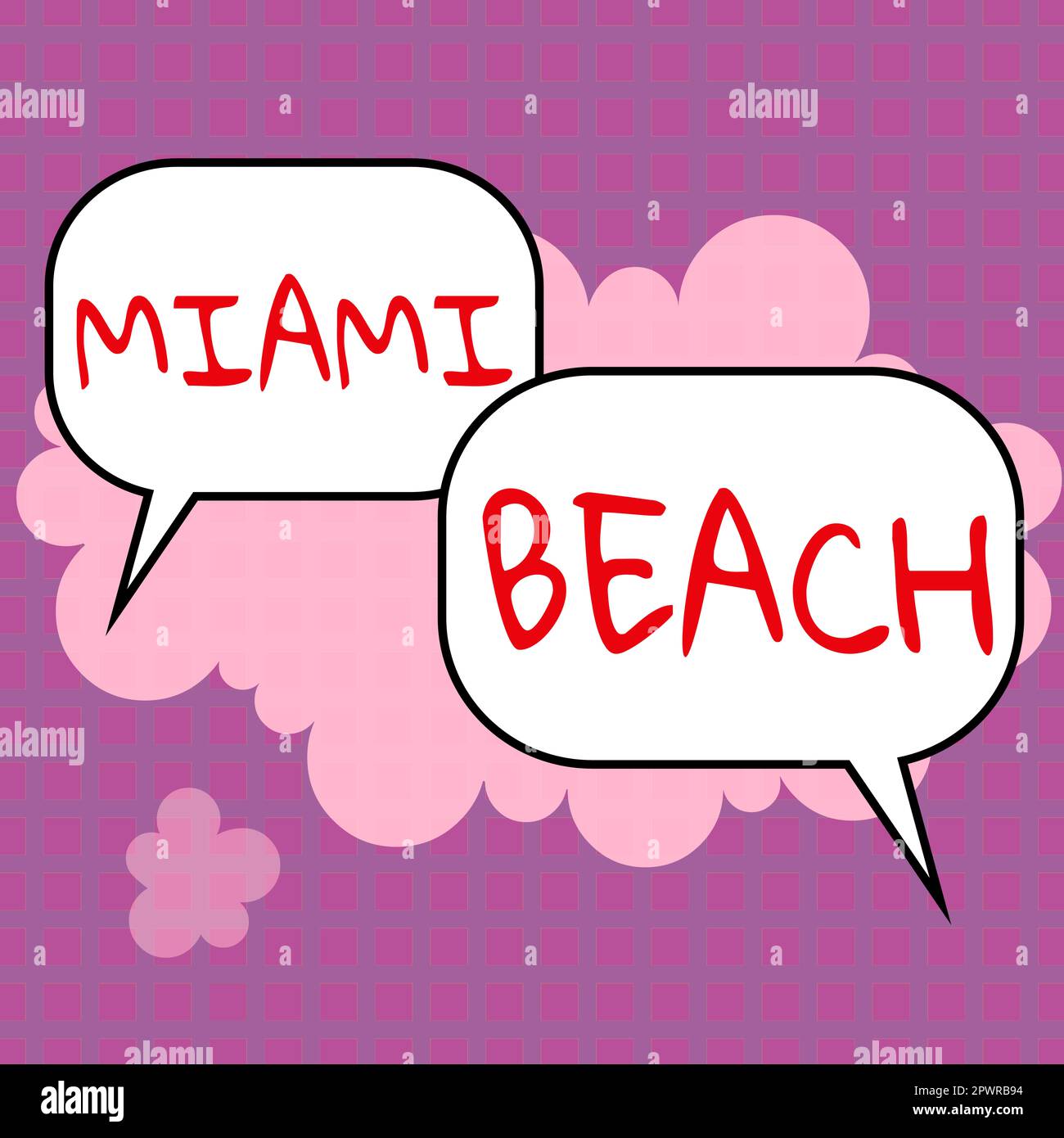 Text sign showing Miami Beach, Internet Concept the coastal resort city ...