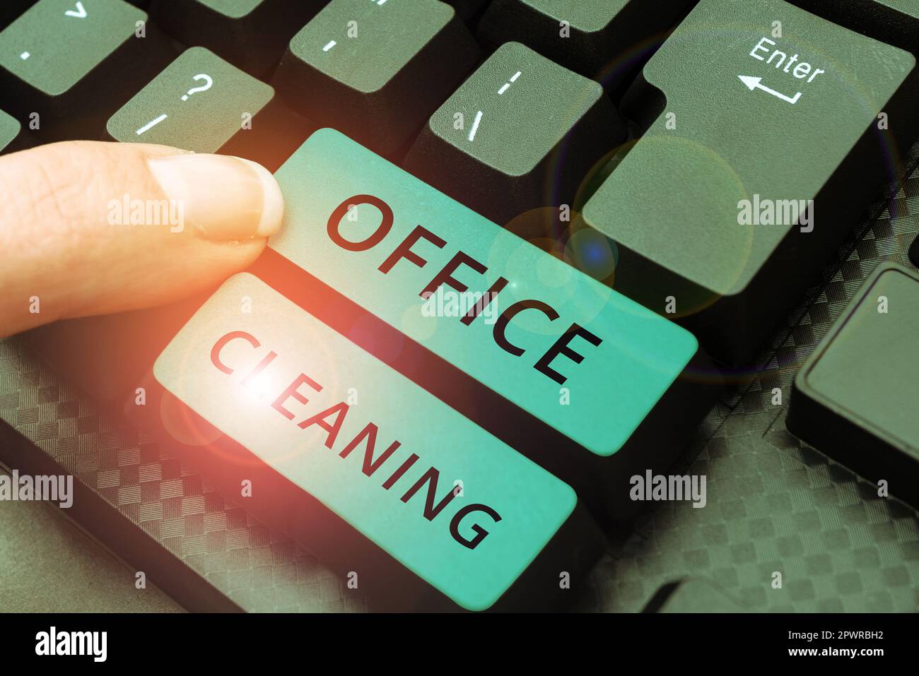 Sign displaying Office Cleaning, Internet Concept the action or process ...