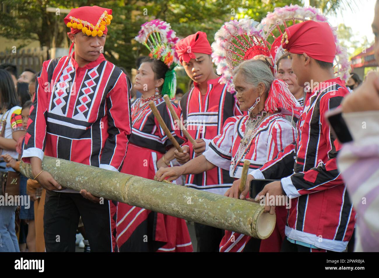 Malaybalay City, Philippines - Talaandig tribe in traditional costume ...