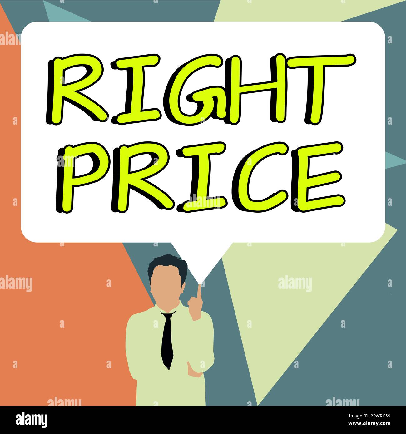 Text showing inspiration Right Price, Word Written on the amount of ...