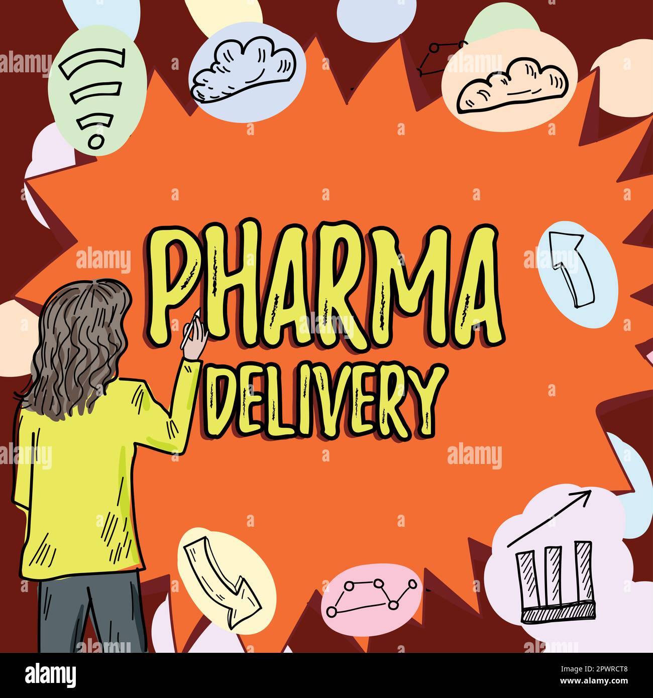 Handwriting text Pharma Delivery, Word for getting your prescriptions ...
