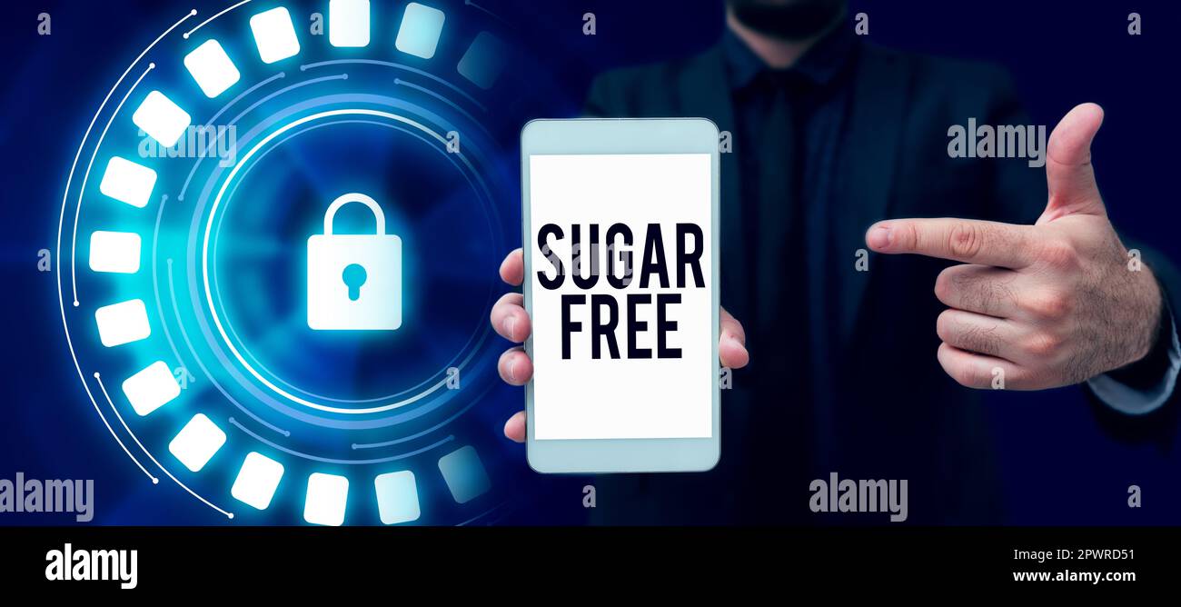 Conceptual display Sugar Free, Business approach containing an ...