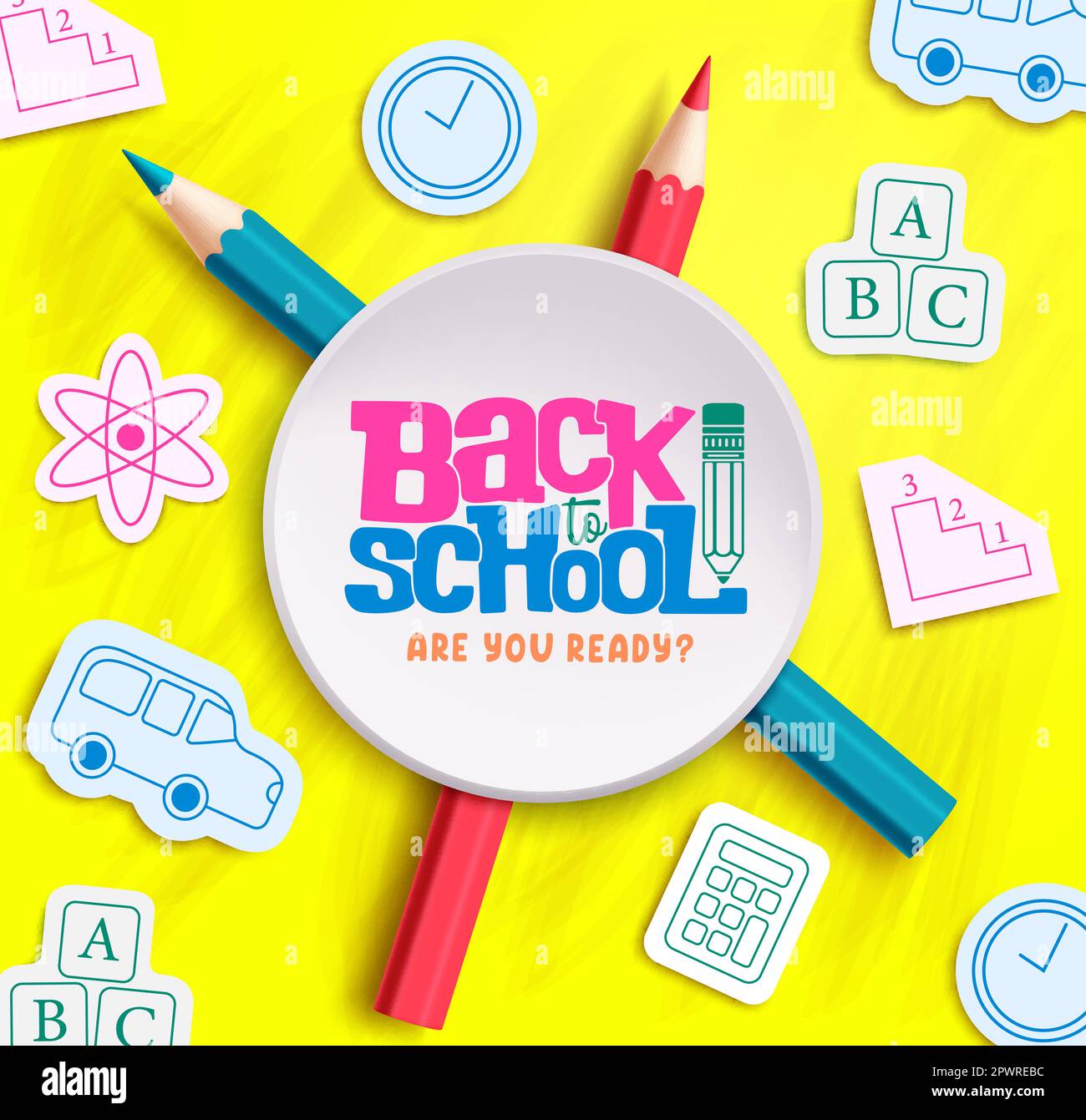 Back to school vector template design. Back to school text in empty ...