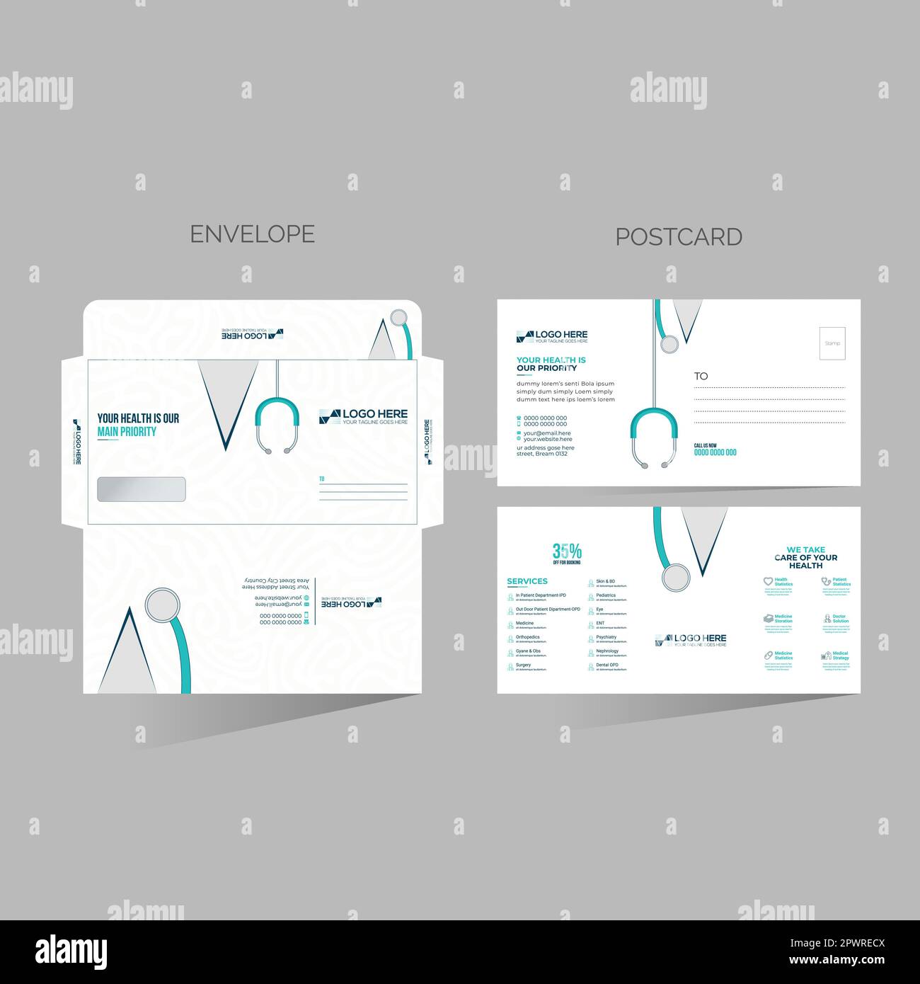 vector made envelope and postcard Stock Vector Image & Art - Alamy