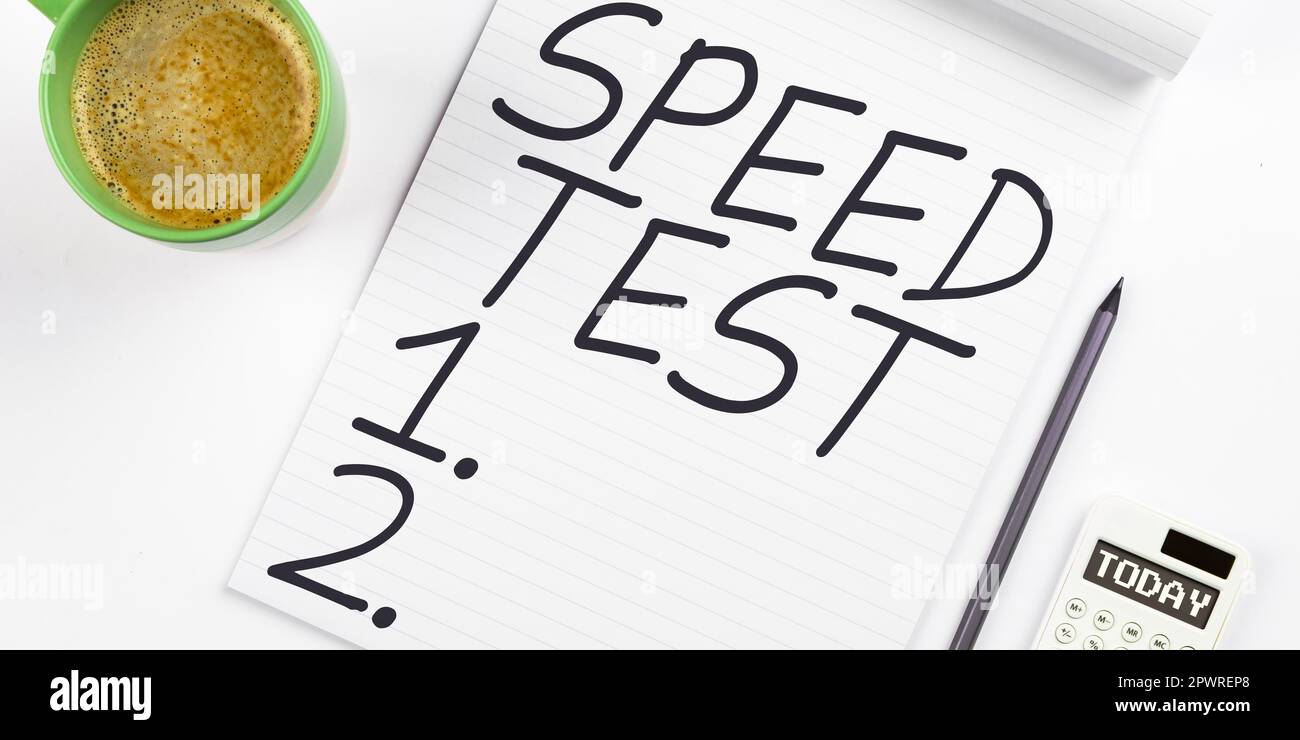 Handwriting text Speed Test, Conceptual photo psychological test for ...