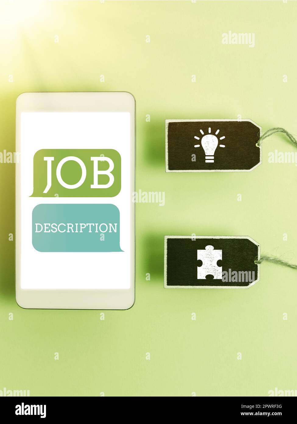 Sign displaying Job Description, Business showcase A document that ...