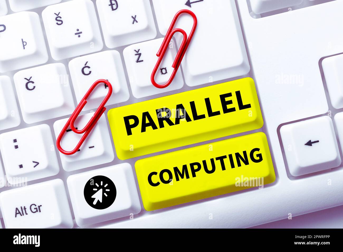 Handwriting text Parallel Computing, Business overview simultaneous calculation by means of ...