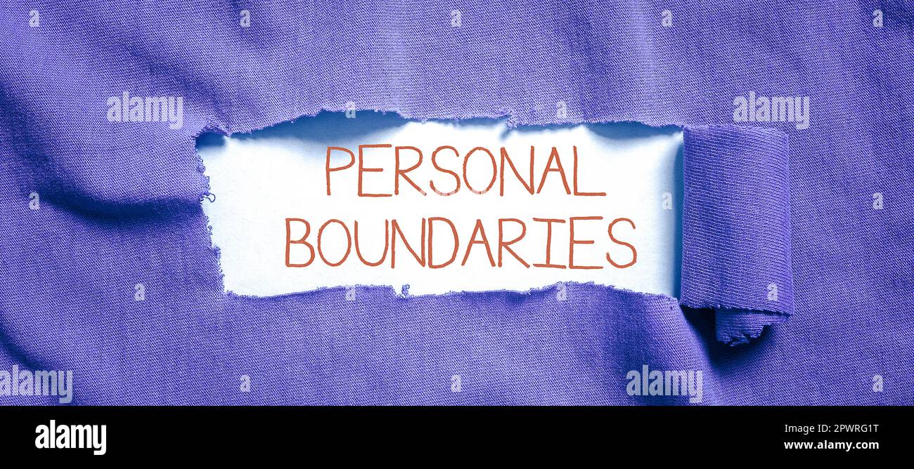 Conceptual display Personal Boundaries, Business showcase something ...