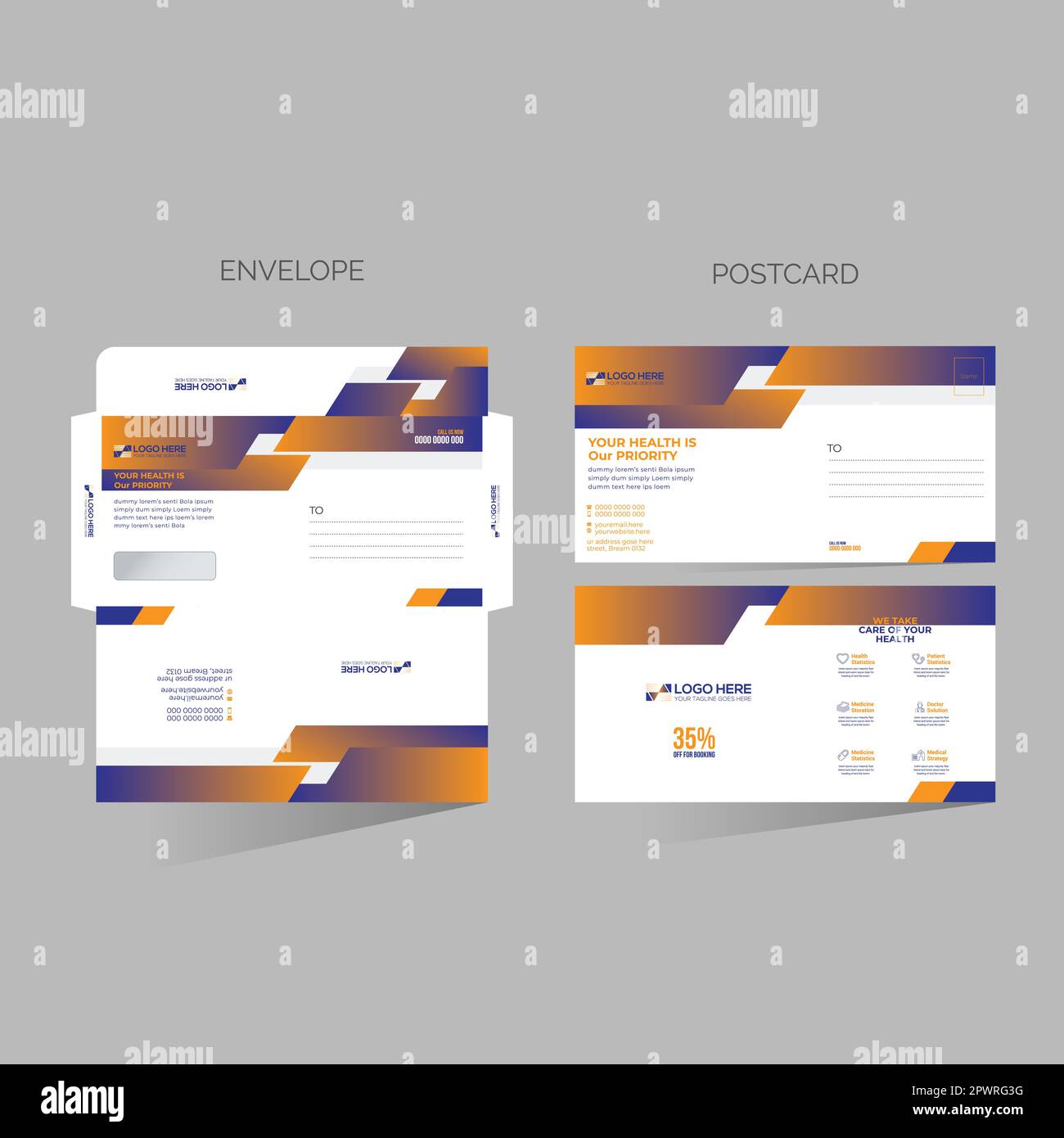 vector made envelope and postcard Stock Vector Image & Art - Alamy
