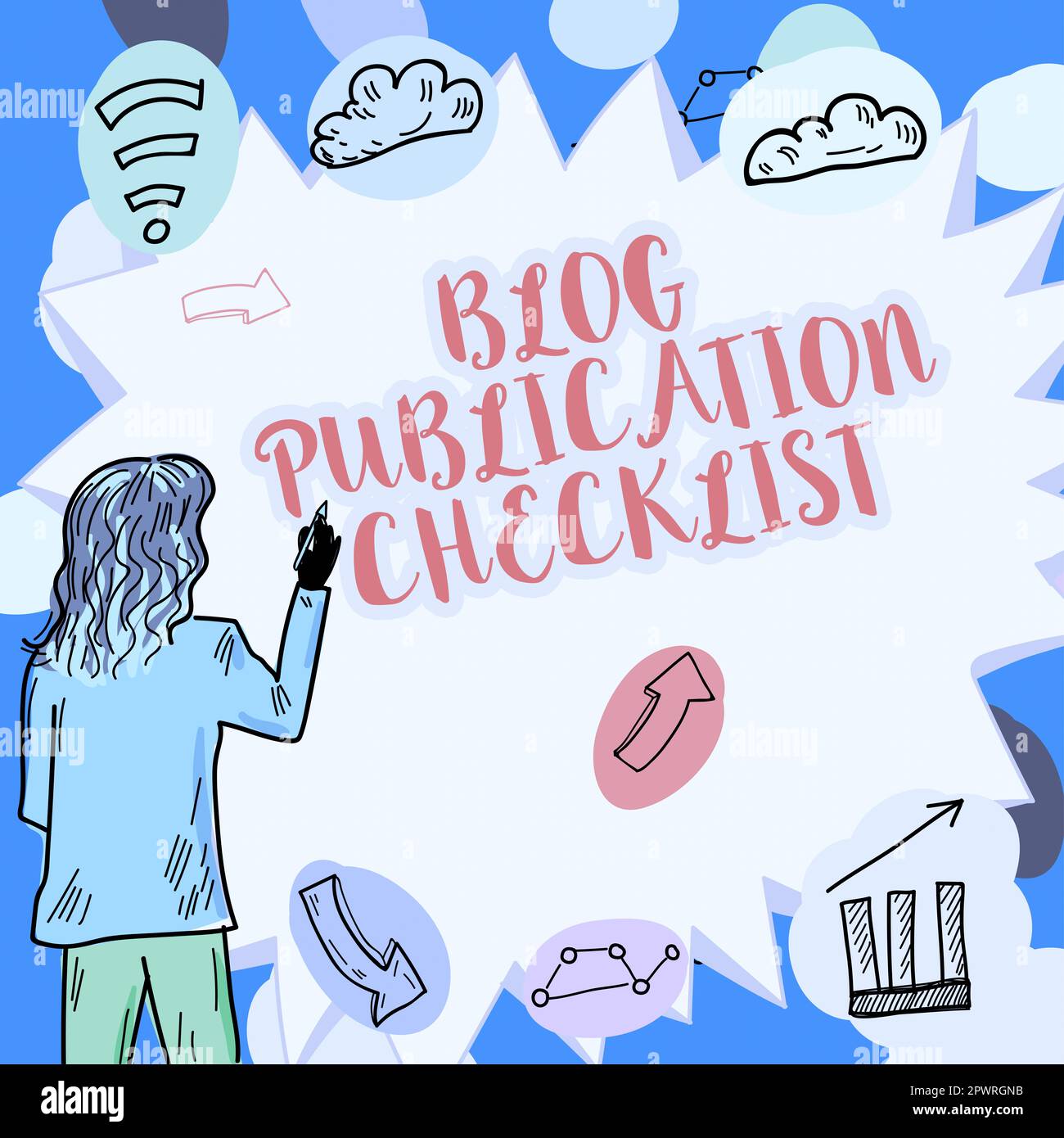 Conceptual display Blog Publication Checklist, Concept meaning regular ...