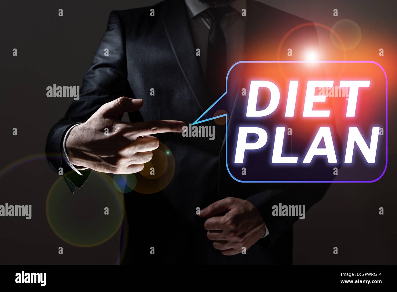 Conceptual caption Diet Plan, Word Written on Use of specific intake of ...