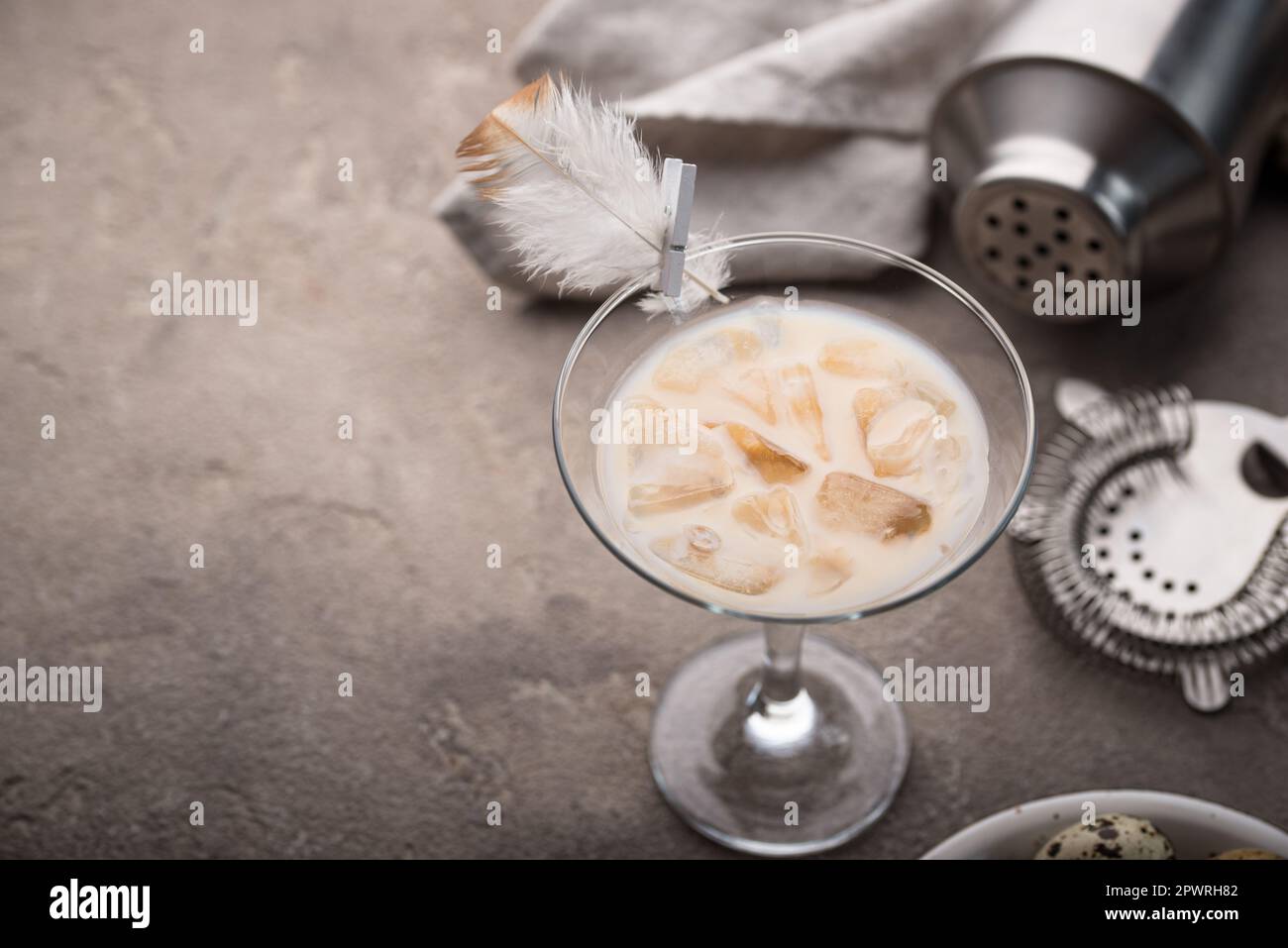 Creamy chocolate coffee alcoholic cocktail Stock Photo - Alamy