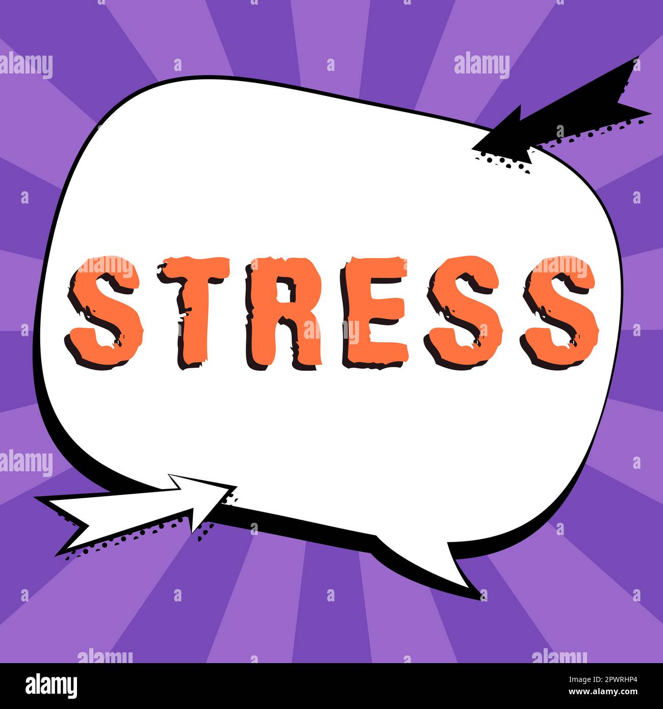 Handwriting text Stress, Word Written on a physical chemical or ...