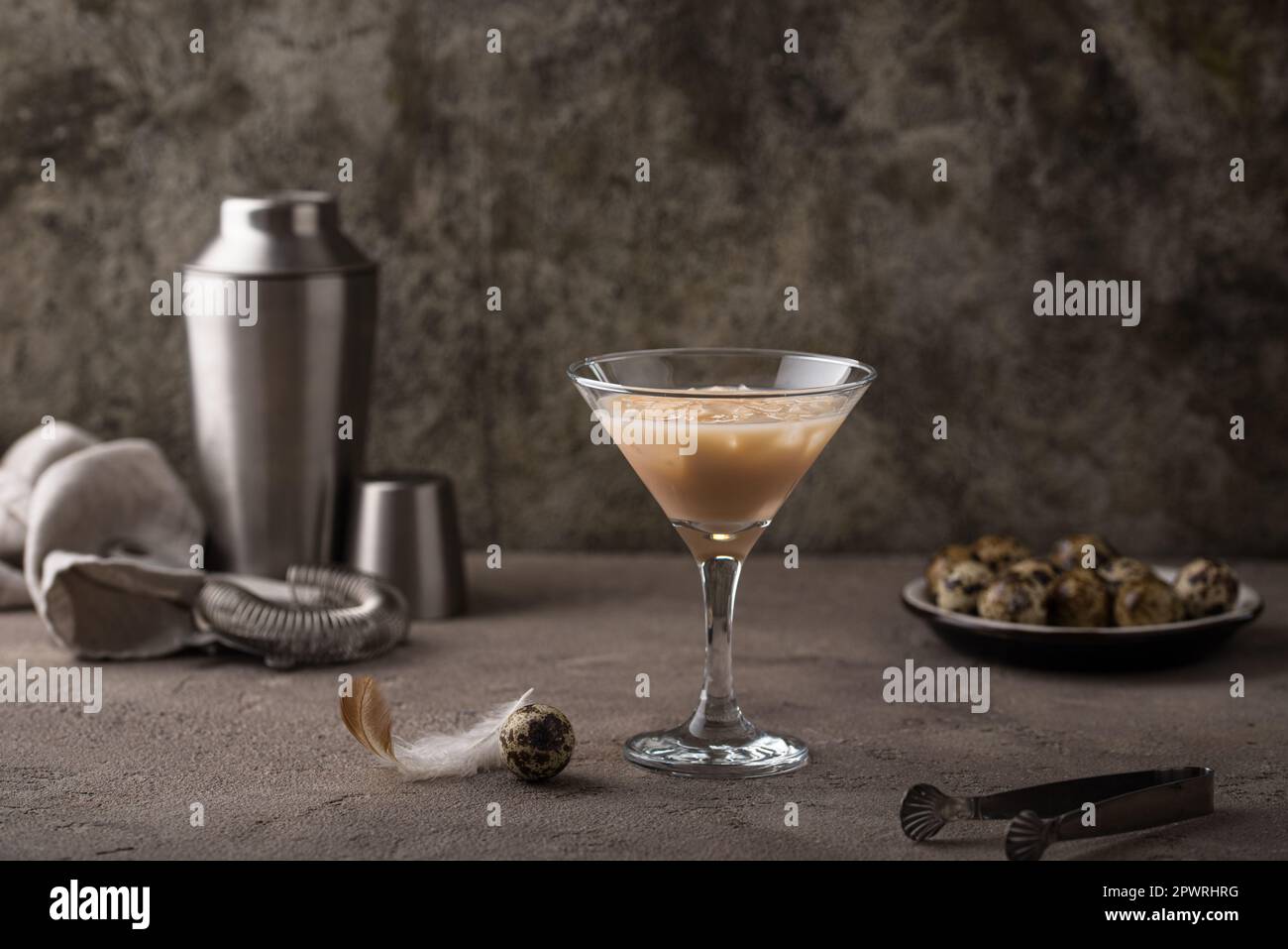 Creamy chocolate coffee alcoholic cocktail Stock Photo - Alamy