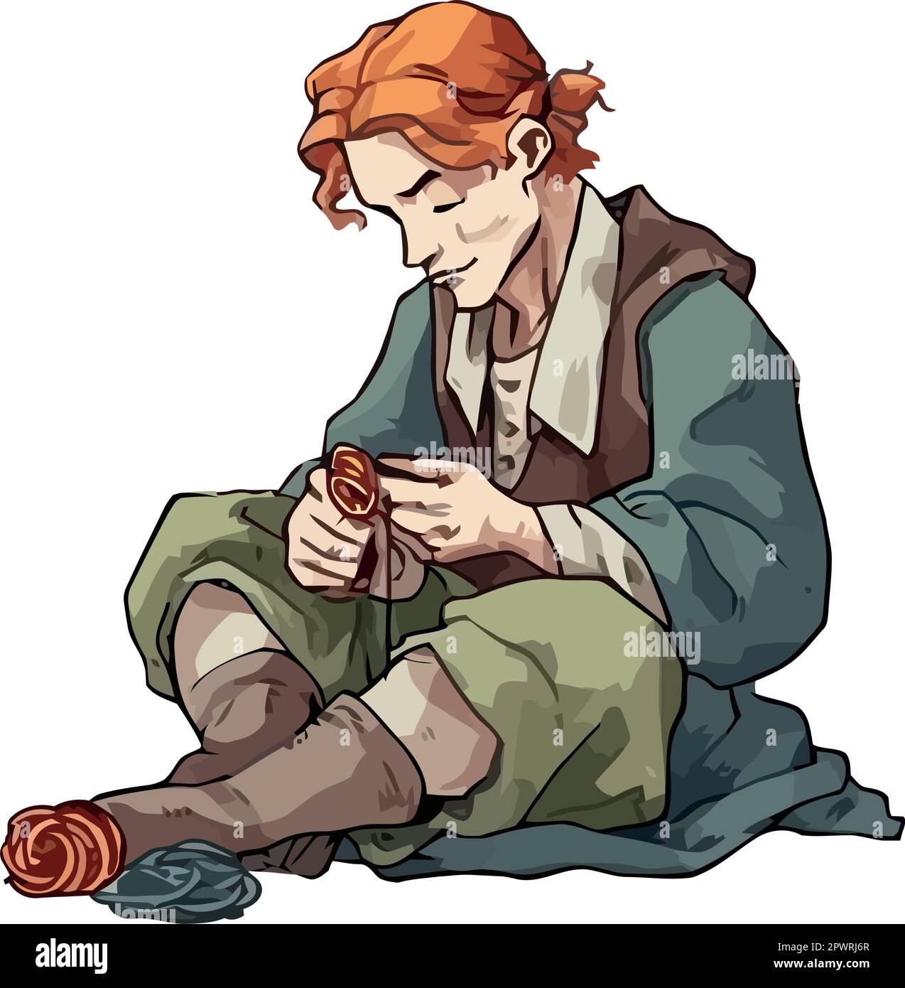 medieval man in traditional clothing Stock Vector Image & Art - Alamy