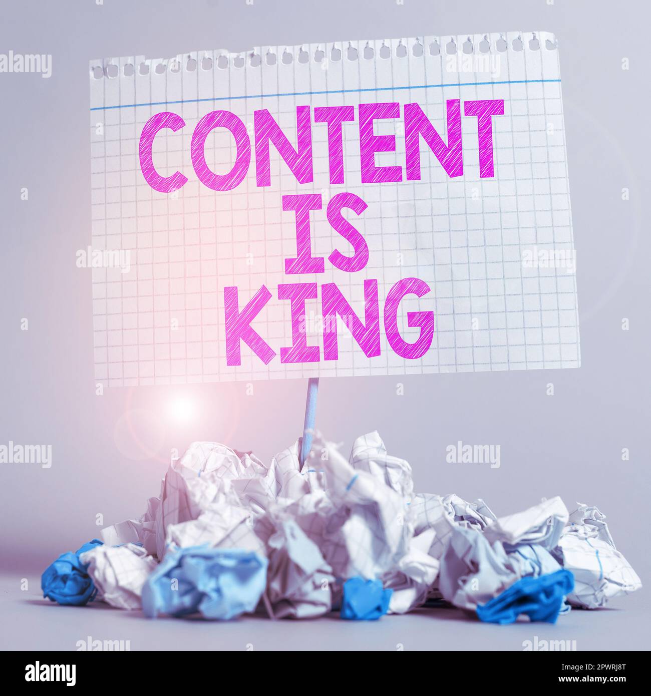 Text caption presenting Content Is King, Business overview Content is ...