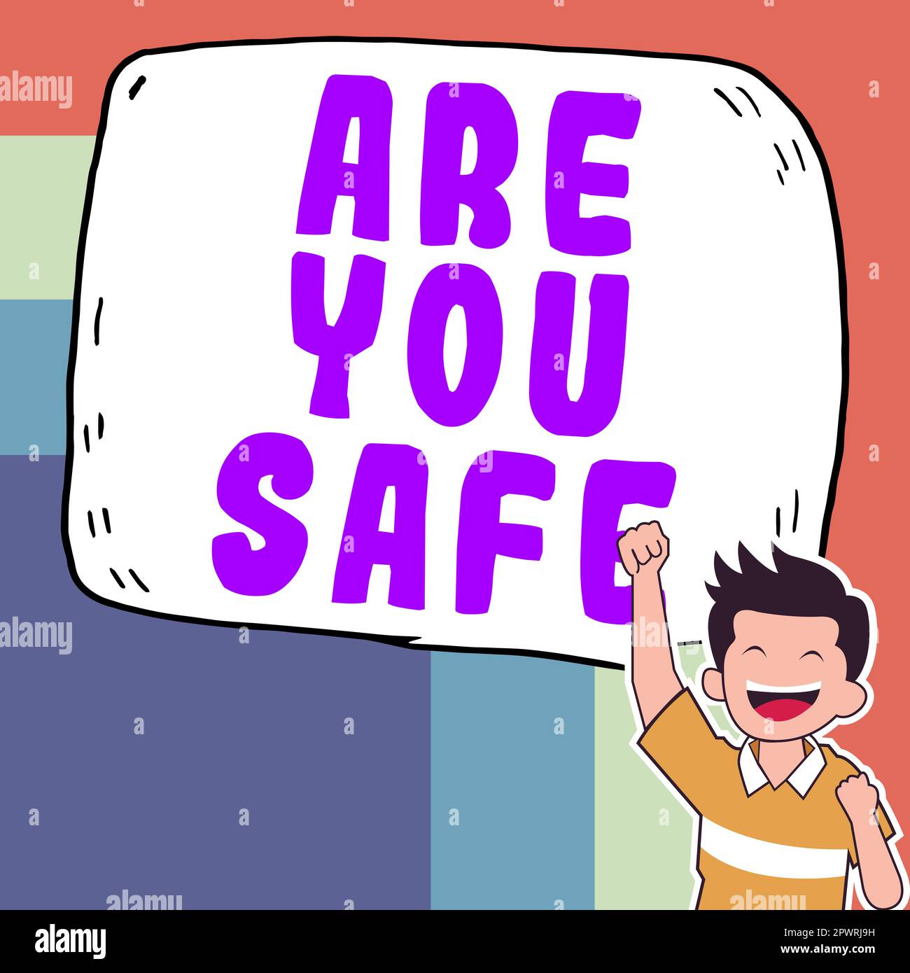 Hand writing sign Are You Safe, Word for Free from danger Not ...