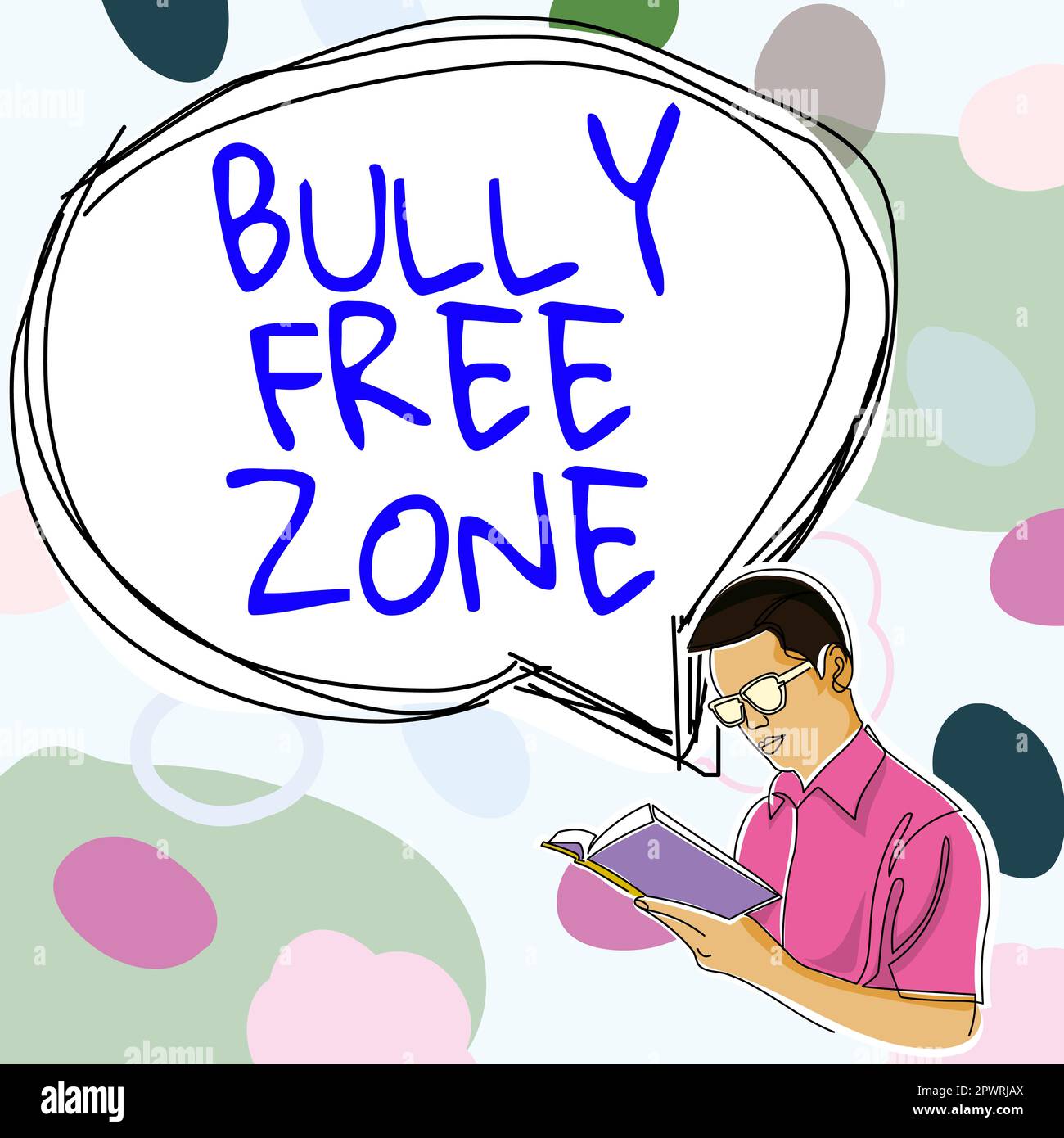 Conceptual caption Bully Free Zone, Business concept Be respectful to ...
