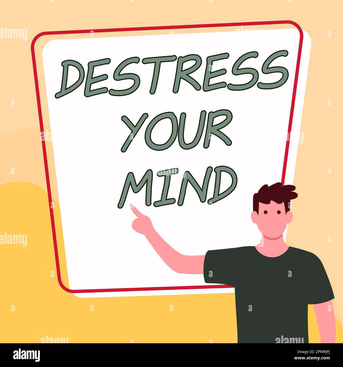 Sign displaying Destress Your Mind, Business overview to release mental ...