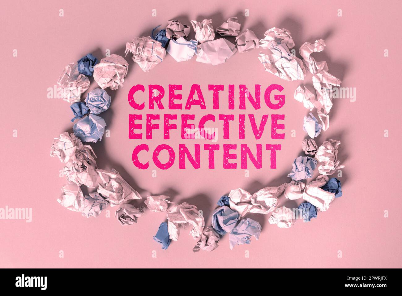 Text caption presenting Creating Effective Content, Word for Valuable ...