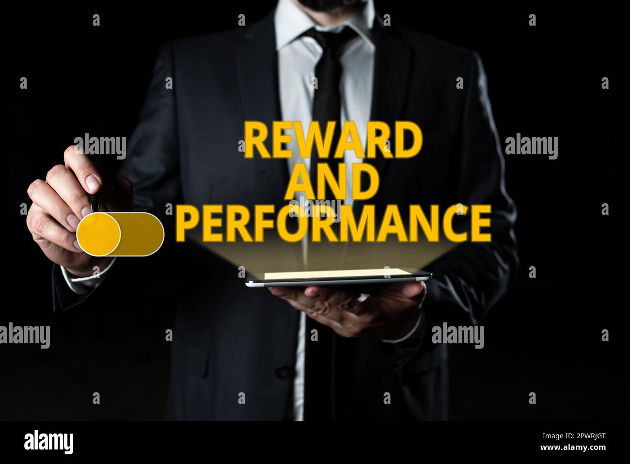 Conceptual display Reward And Performance, Business showcase Given in ...