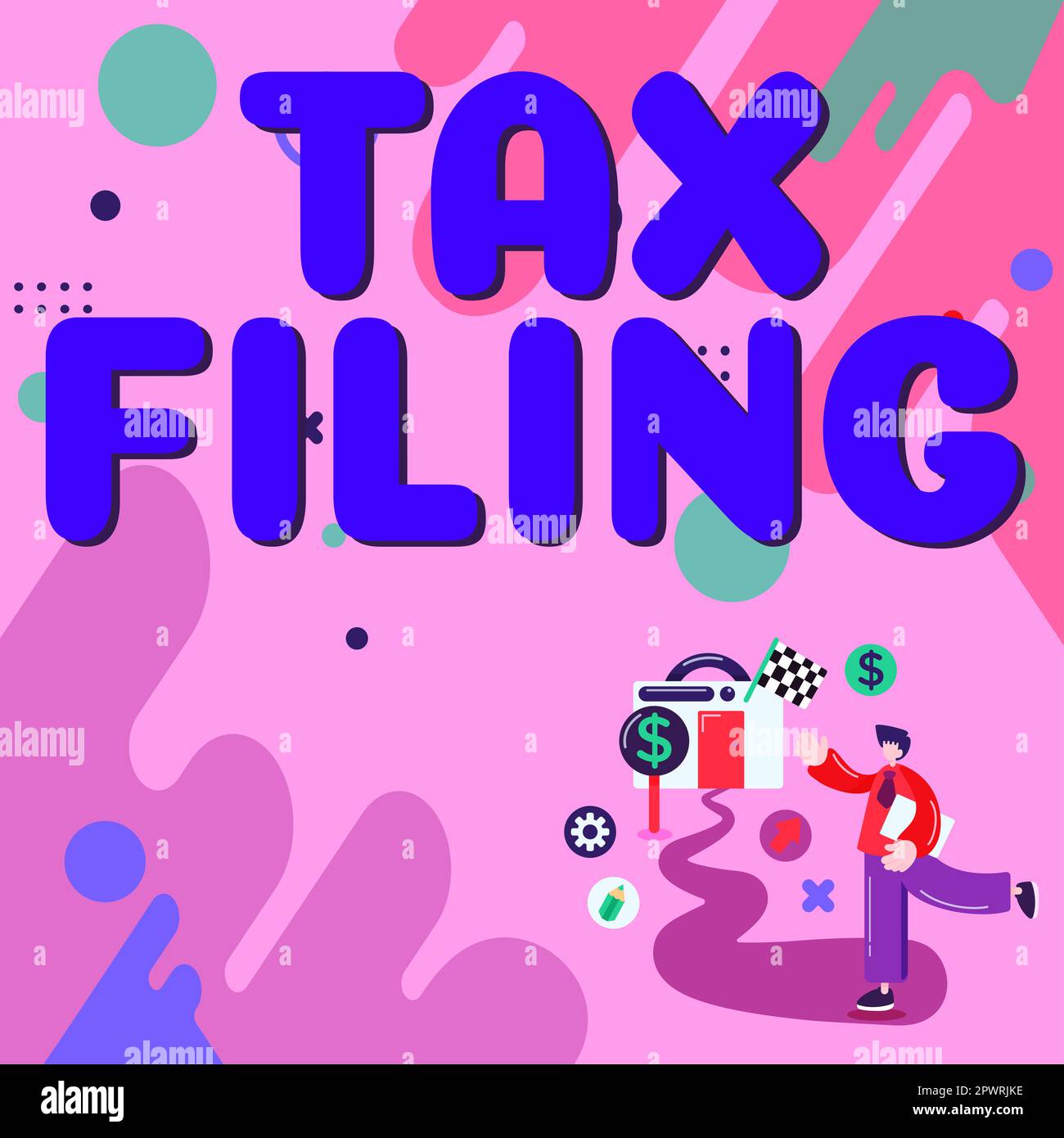 Text showing inspiration Tax Filing, Word for Submitting documens filed ...